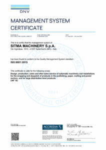 Our Quality and Certifications - Sitma Machinery S.p.A.